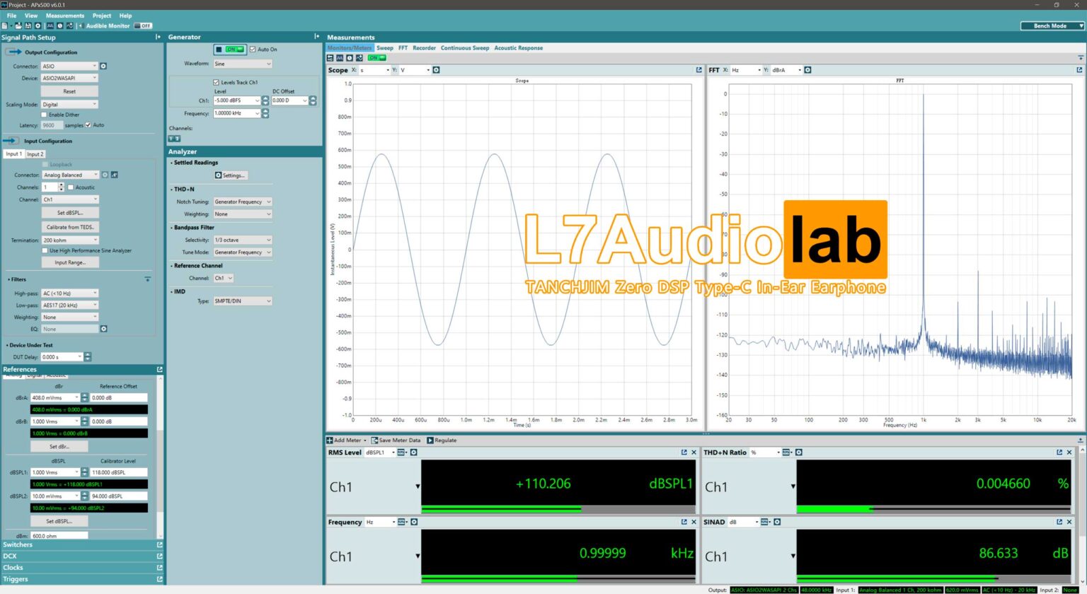 Measurement & Review of TANCHJIM Zero DSP IEM - L7Audiolab